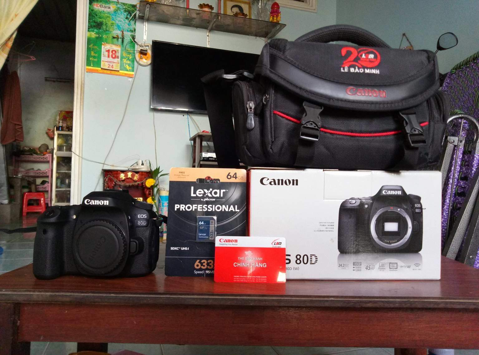 Canon EOS 80D + Thẻ 64GB + Full Box đầy đủ như lúc mới mua - 17.000 ...