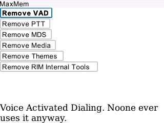 MaxMem cho BlackBerry | Viết bởi haipm