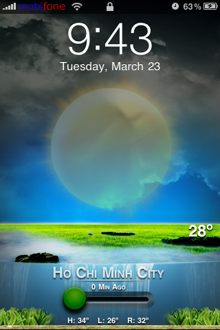 [Lock Screen] Animated Weather like HTC HD2 | Viết bởi nccuong
