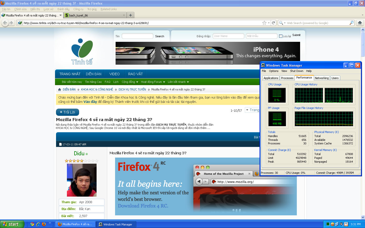 Mozilla Firefox 4 sẽ ra mắt ngày 22 tháng 3?