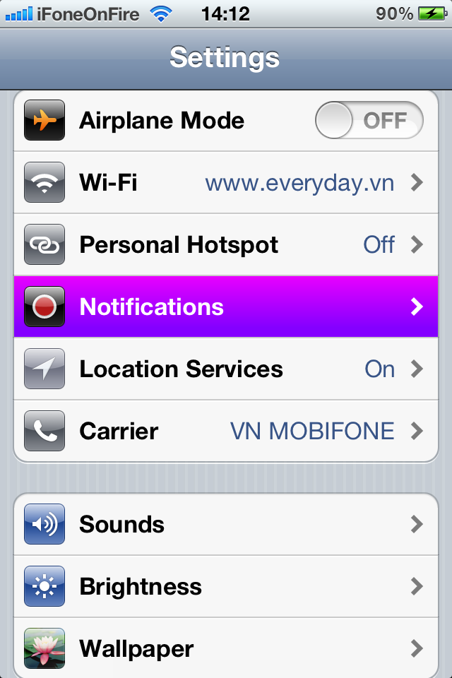 Cài đặt các ứng dụng cho NOTIFICATION CENTER trên iOS5 | Viết bởi ...