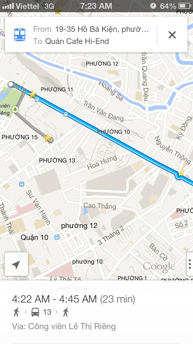 Hot news: Google maps đã có dẫn đường với xe bus