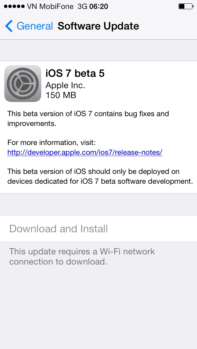 IOS 7 beta 5 đã có. Quá đúng hẹn. Phơ nào !!!! | Viết bởi TranAnz