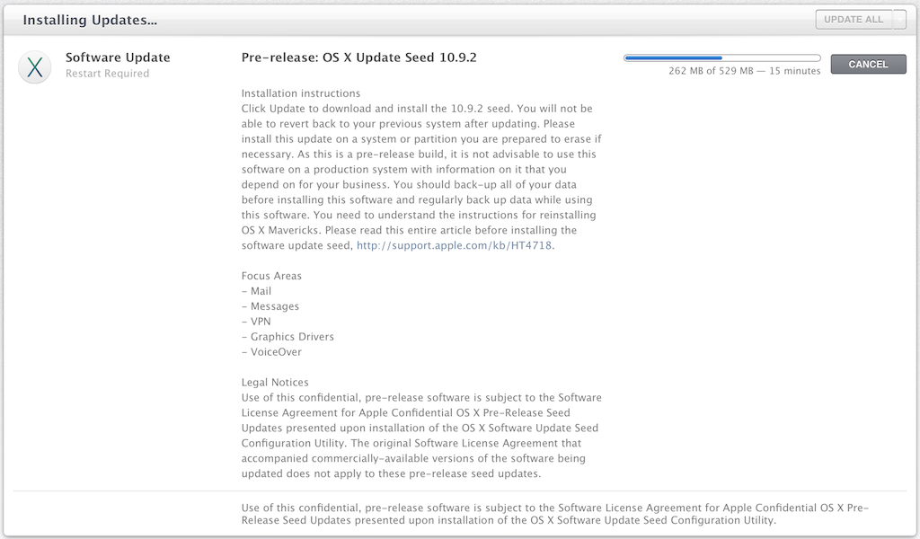 Apple phát hành OS X Mavericks 10.9.2 beta cho dev, có FaceTime Audio