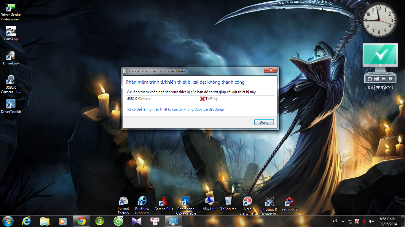 Máy tính không nhận webcam colorvis đèn? | Viết bởi NgD Kenshin