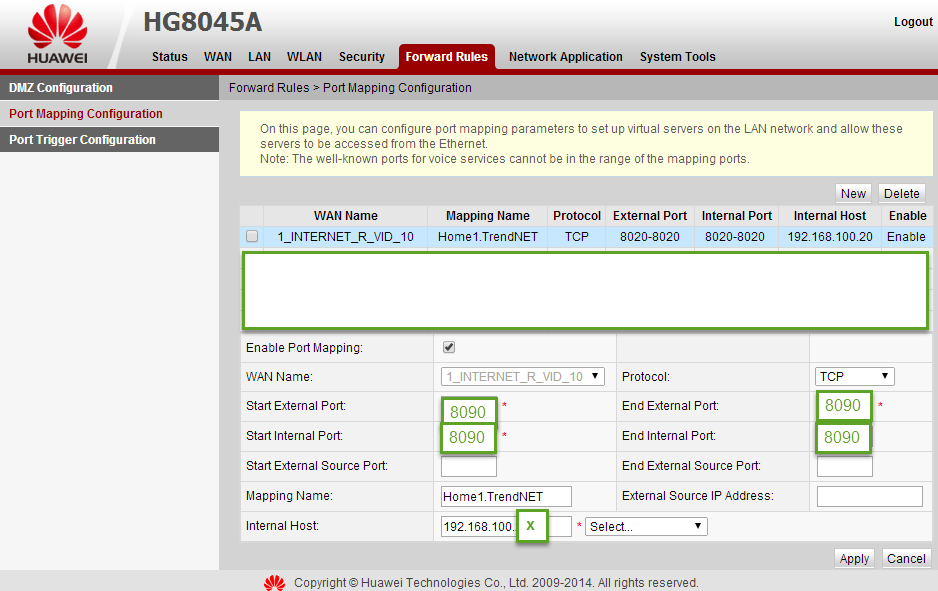 hỏi cách nat port modem huawei HG8045 | Viết bởi gia_kien168