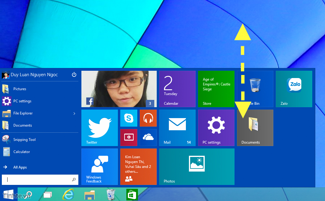 Một số cách đơn giản để tùy biến Start Menu trong Windows 10