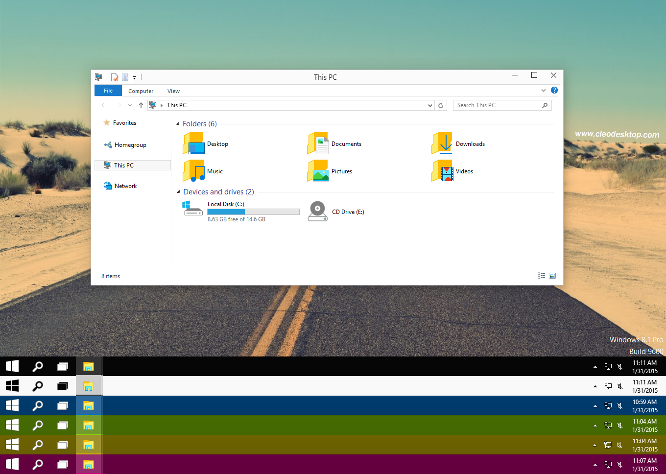 Windows 10 TP (Color FuLL) Theme For Win 8.1 And Default Theme for Win 7