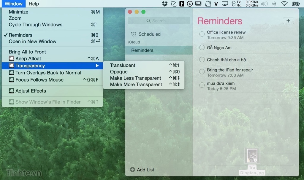 [Thủ Thuật Mac] Afloat - giúp cửa sổ luôn nằm trên, trong suốt và vài ...