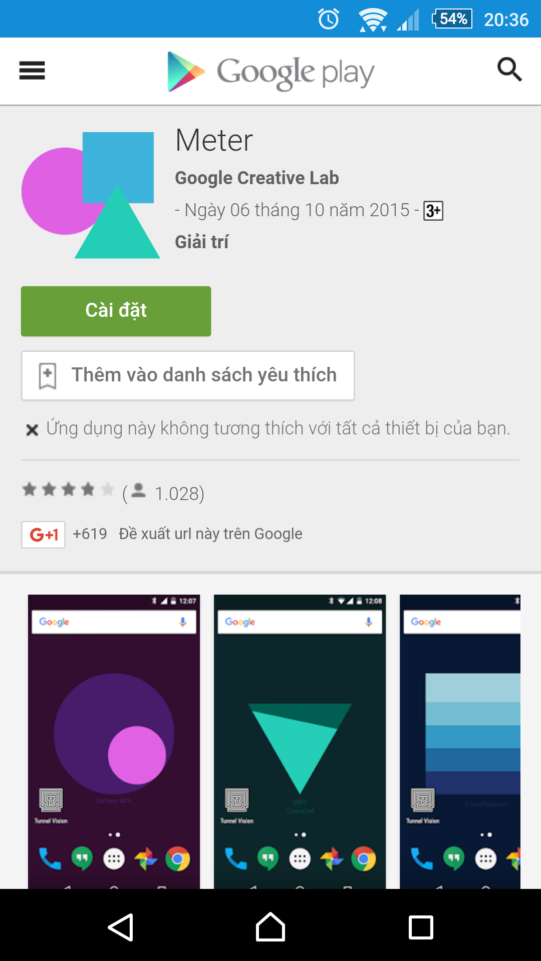 Google Meter cho Android: hình nền động hiển thị trạng thái pin, sóng ...