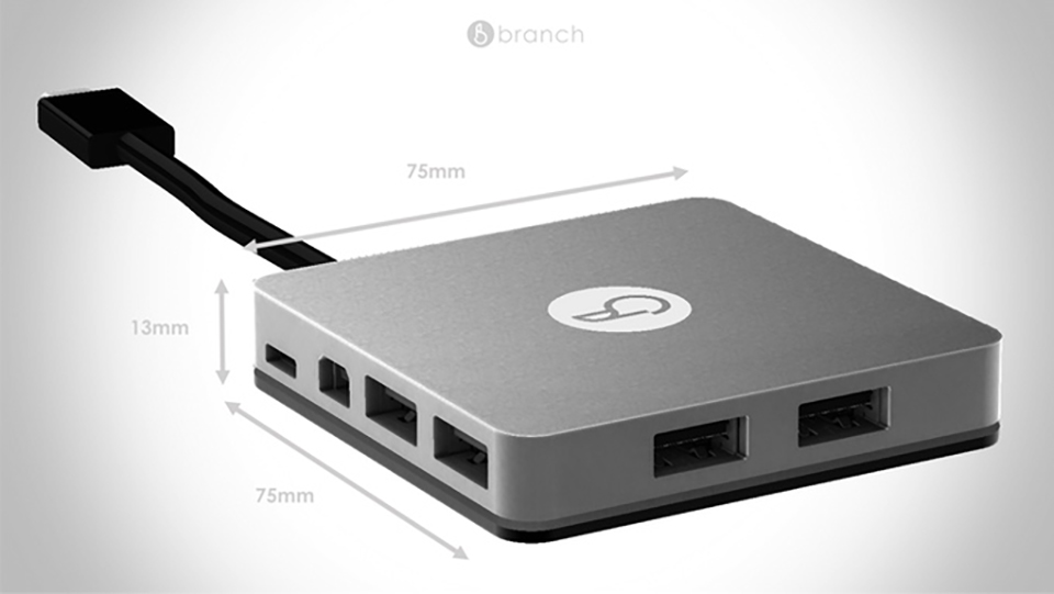 [Kickstarter] Branch: USB-C Hub với 6 cổng kết nối, có đèn LED báo hiệu ...