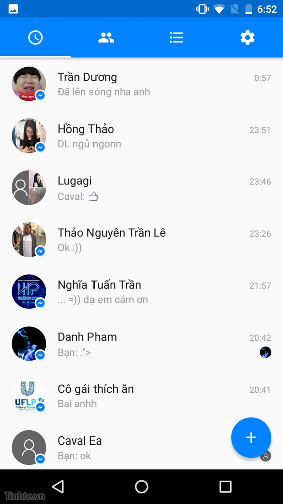 Facebook Messenger trên Android có giao diện Material Design mới, anh ...