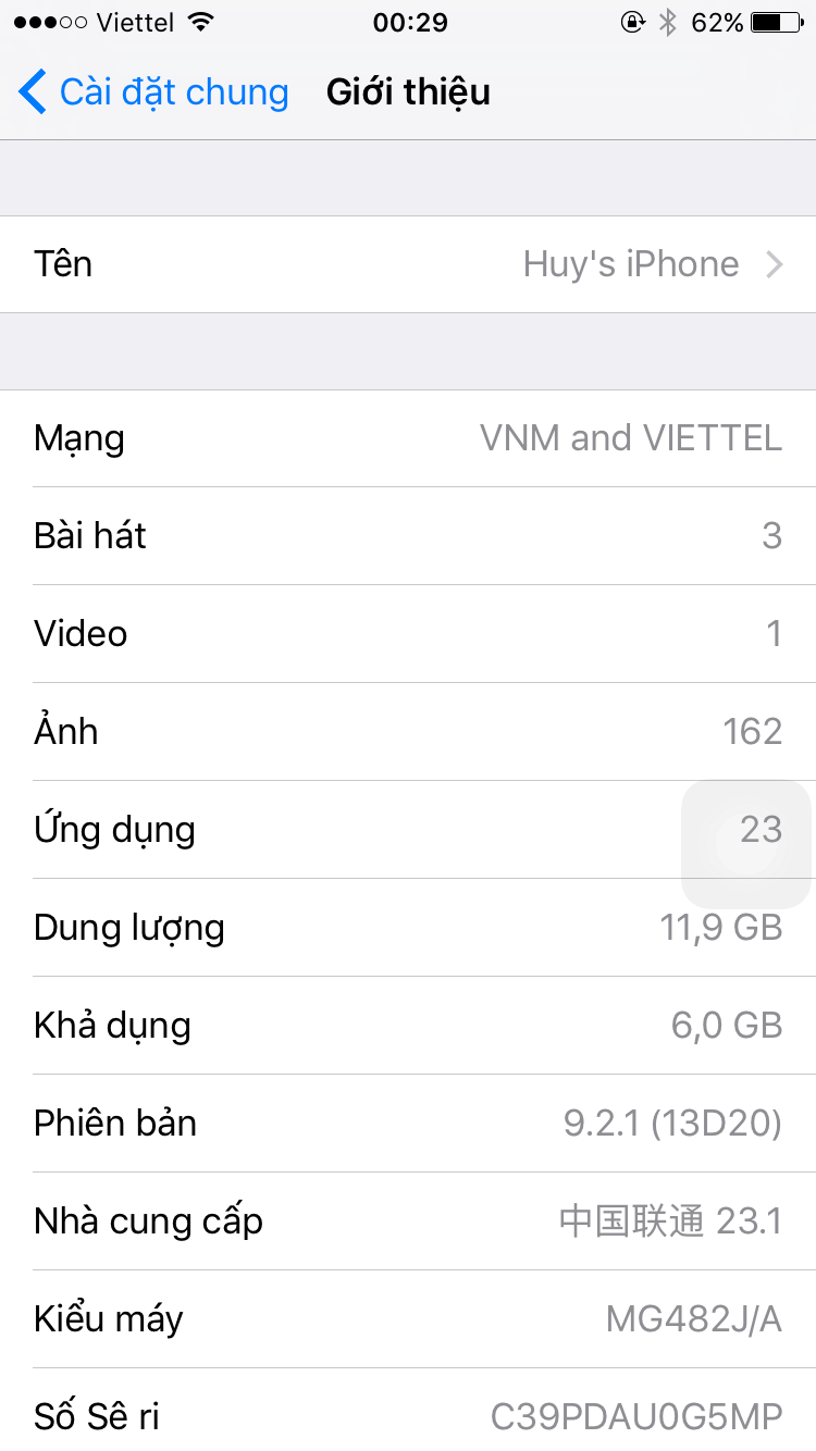 KHOE. IP 6 lock DCM. Ios 9.2.1. Fix gần full lỗi. | Viết bởi leconghuy3107