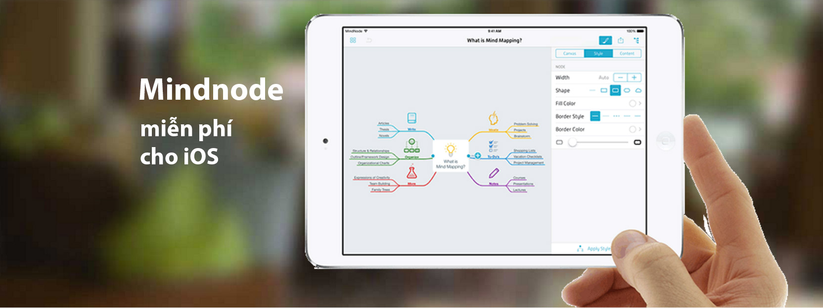Mời tải về ứng dụng vẽ bản đồ tư duy Mindnode đang miễn phí trên App Store