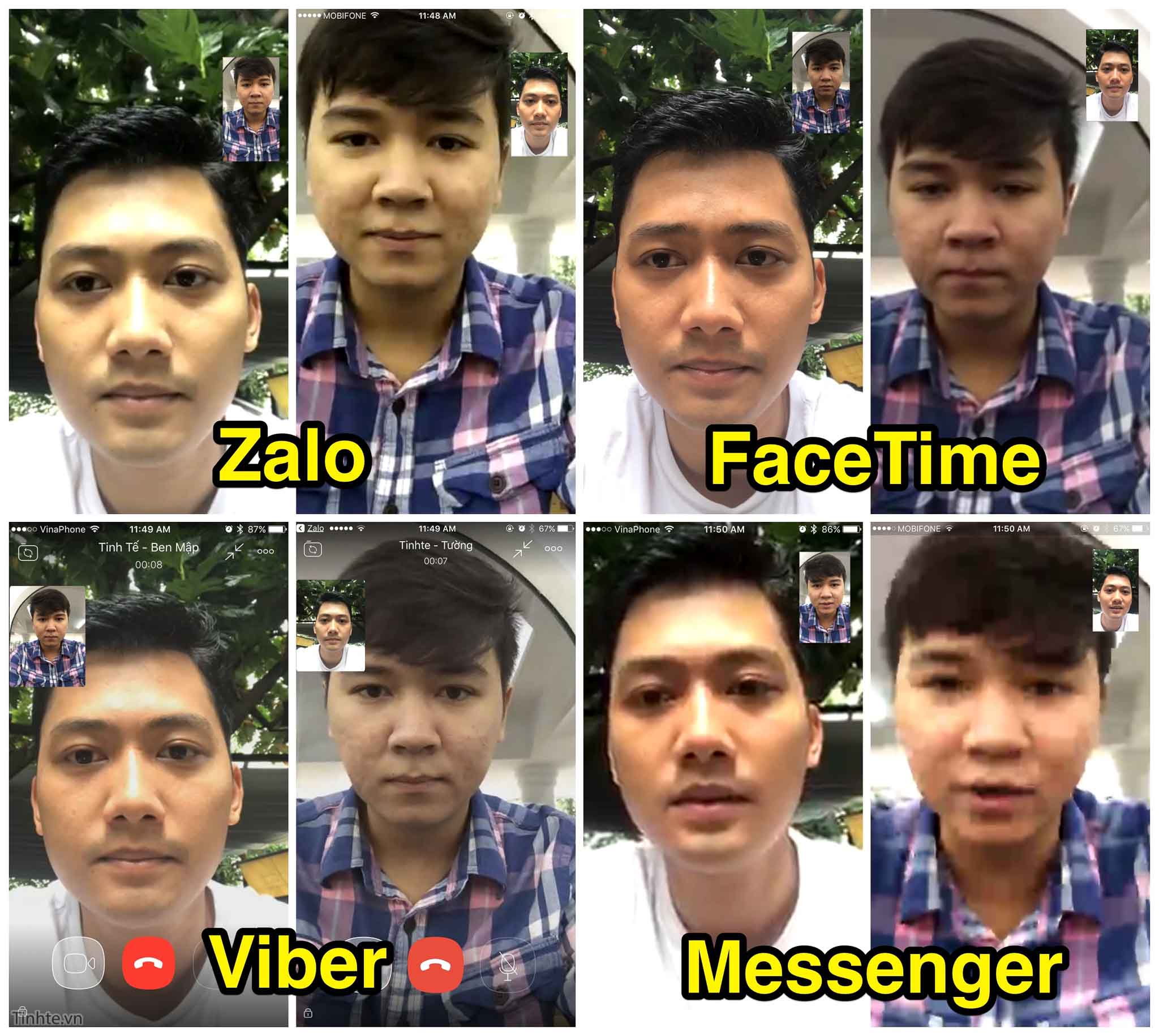 Thử video call bằng Zalo, so sánh với Facetime, Viber và Facebook ...