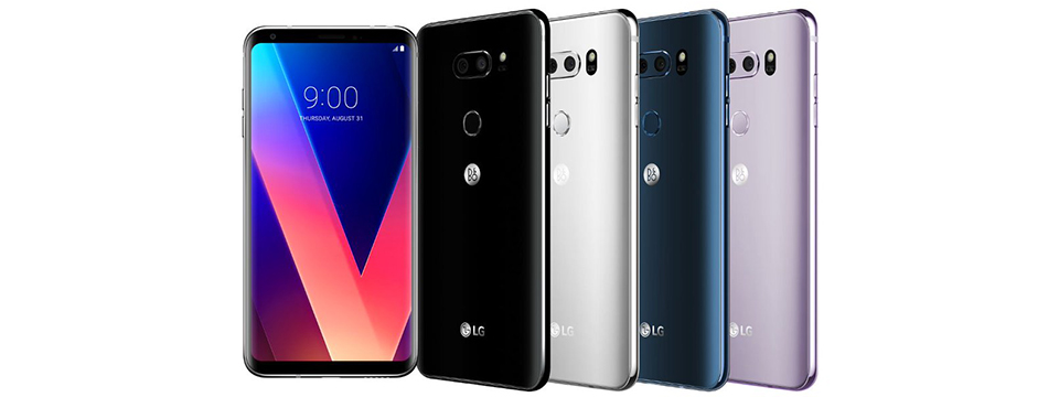 [Hình ảnh] LG V30 với logo B&O Play phía sau, đủ màu