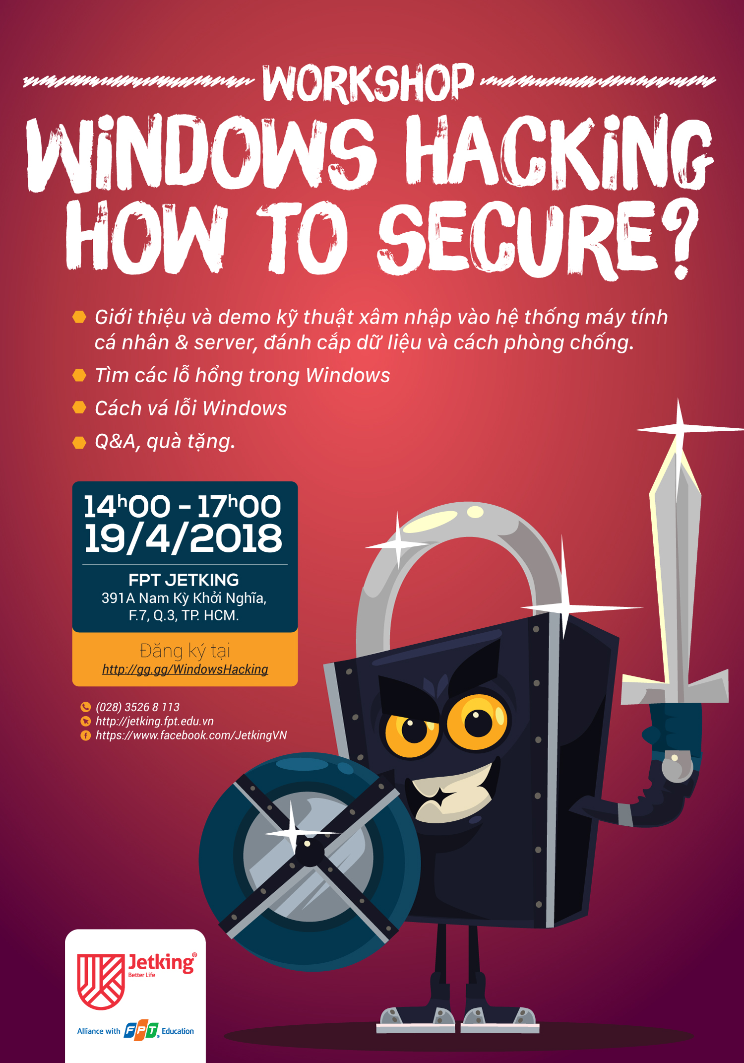 [HCM][WORKSHOP]Windows Hacking & How To Secure? | Viết bởi Gravure