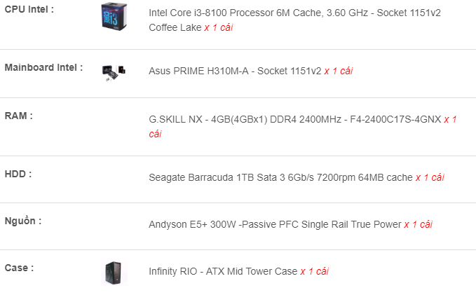 Mình build cấu hình pc 7tr như thế này ổn k | Viết bởi tunpjt