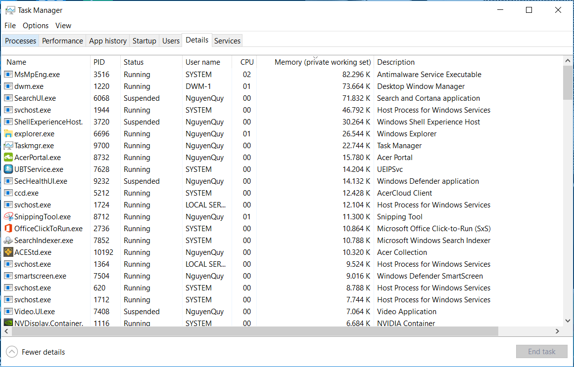 [Windows 10]Memory lúc nào cũng ~ 50% dù không chạy chương trình nào