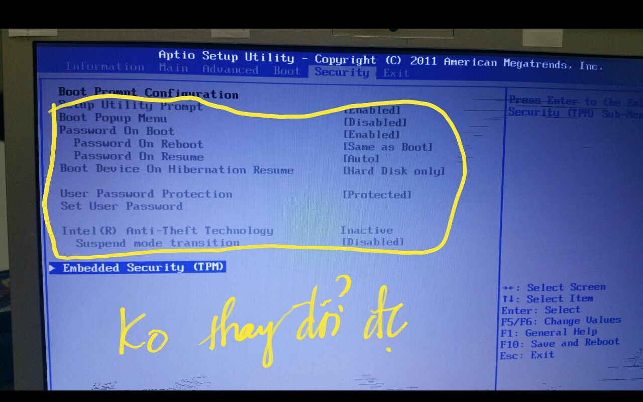Lỗi BIOS máy Panasonic