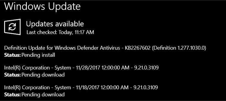 Không update được Intel system cho laptop HP