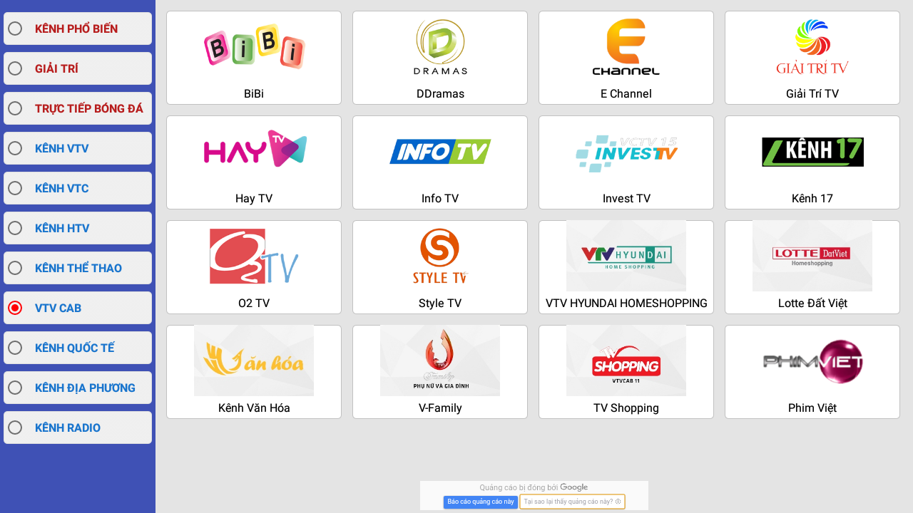 Danh sách các kênh truyền hình trên app ZamTV (XemTV) và 1 số app tương ...