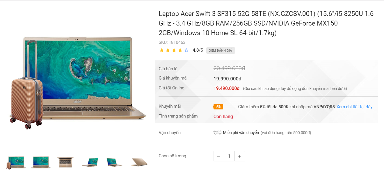 Nên chọn Asus Vivobook S15 hay Acer Swift 3 cho 20tr. | Viết bởi Hải - Ajax