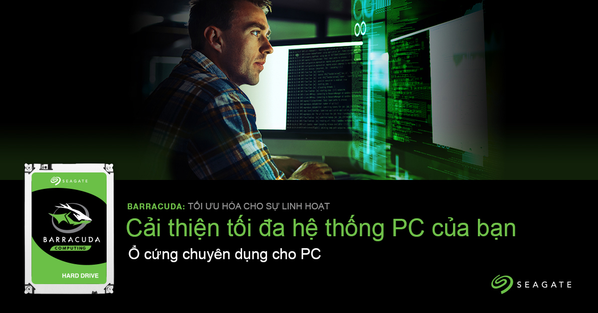 [QC] CTKM Seagate BarraCuda 2TB, gấp đôi dung lượng – nhân đôi niềm vui