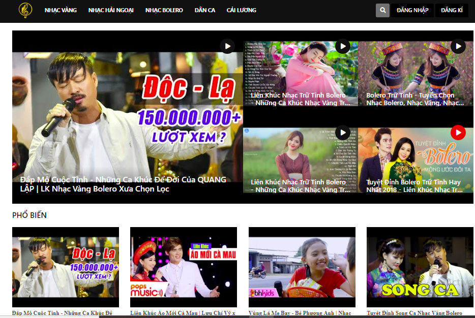 Website tổng hợp nghe nhạc vàng đặc sắc | Viết bởi havnbk