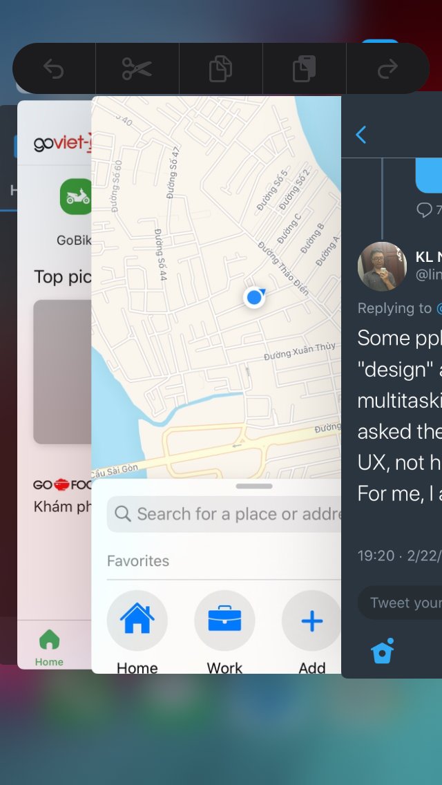Menu ẩn trong multitasking UI? | Viết bởi hell no