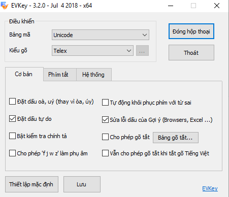 EVkey V.4.3.2 – Phần Mềm Gõ Tiếng Việt (Win/MAC)