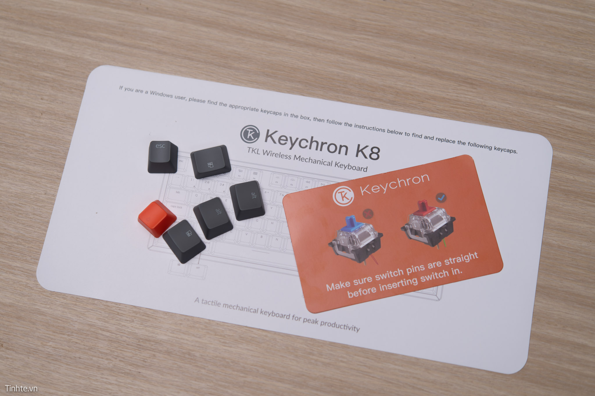 Trên tay Keychron K8 - layout TKL dễ chơi keycap, hot swap, vẫn không dây