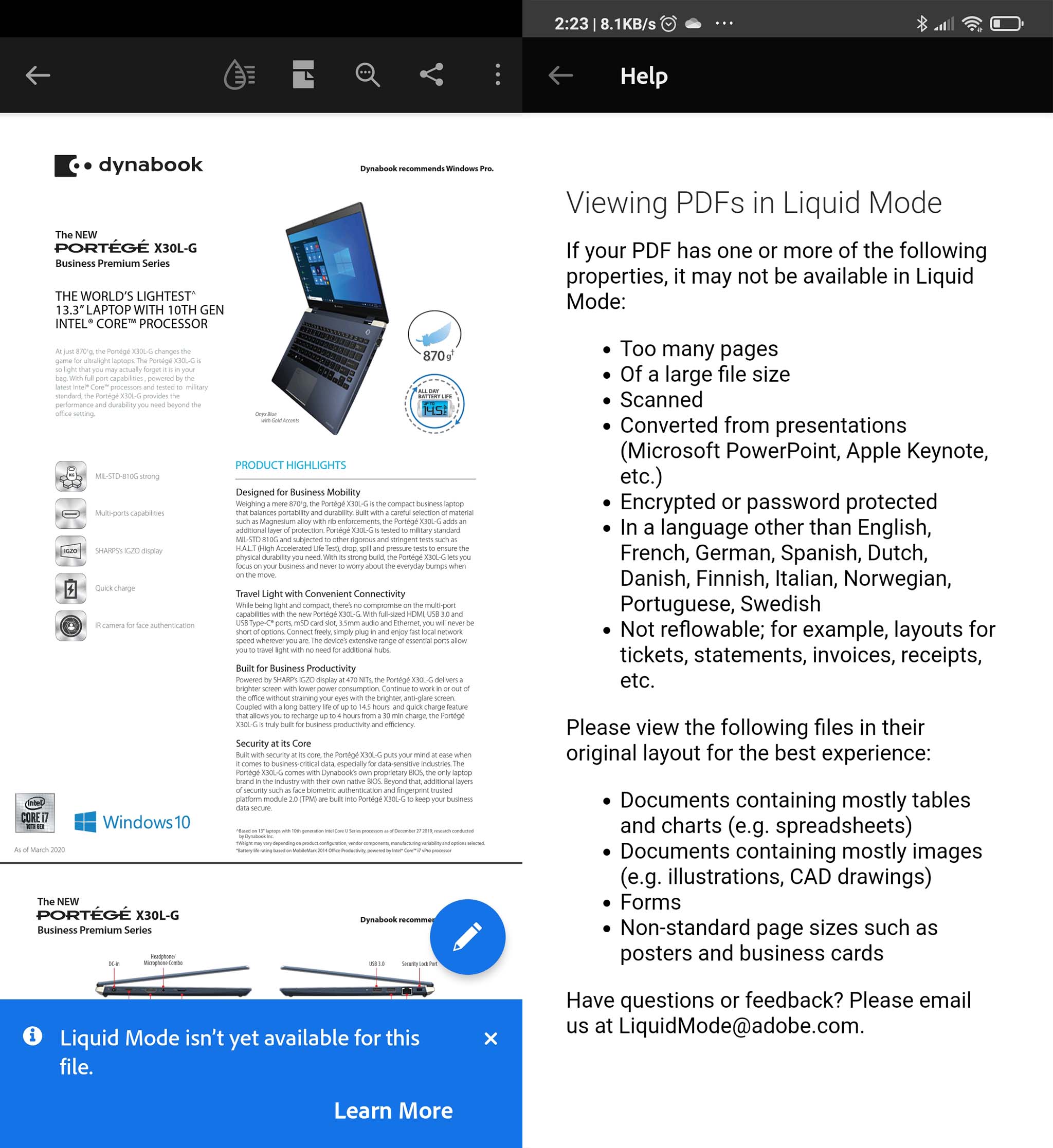 Adobe Liquid - tính năng giúp tái bố cục văn bản PDF giúp đọc dễ hơn ...