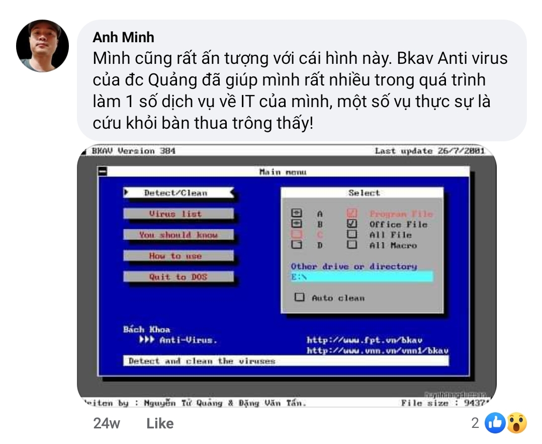 Minh chứng uy tín của Bkav Antivirus trên toàn TG là đây. Anti liệu hồn ...