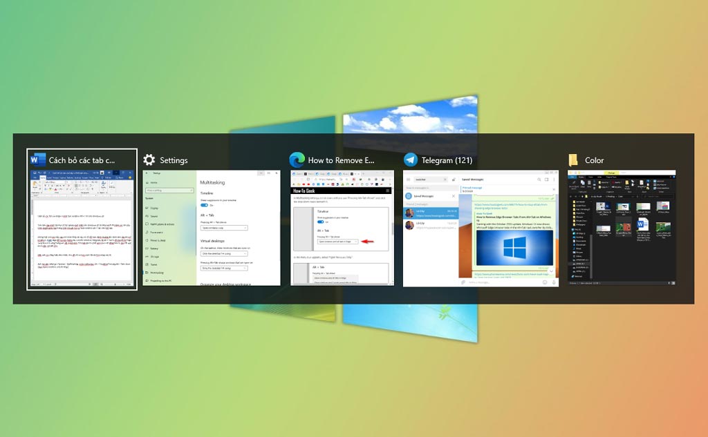 Cách bỏ các tab của Edge ra khỏi Task switcher Alt + Tab trên Windows ...